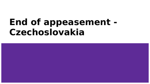 Policy of Appeasement Teaching Pack | Teaching Resources