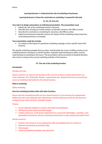 UPDATED!!! OCR - CTEC Unit 5 Marketing and market research | Teaching ...