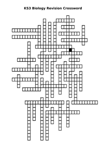 Huge KS3 Biology Revision Crossword with Answers | Teaching Resources