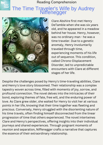 The Time Traveller's Wife by Audrey Niffenegger Reading Comprehension ...