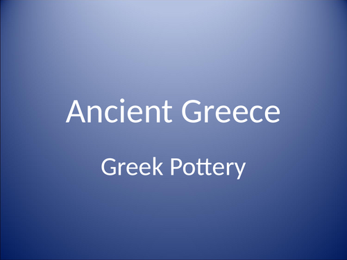 Greek Art - Pottery - KS2 | Teaching Resources