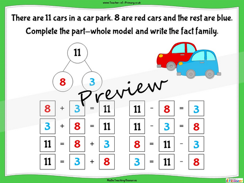 Fact families - addition and subtraction bonds within 20 - Year 2 ...