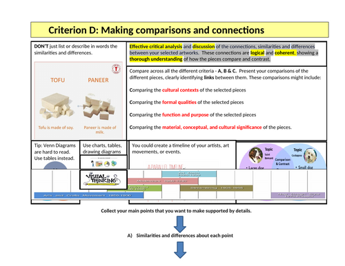 The Comparative Study handouts for each criteria | Teaching Resources