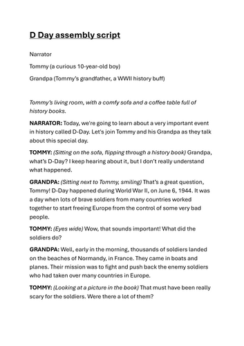D Day Assembly resource pack | Teaching Resources