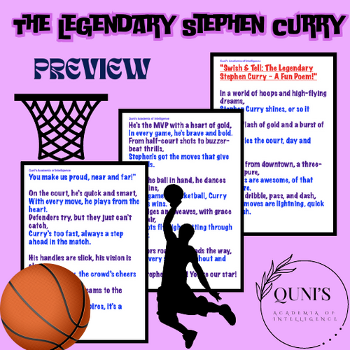 "Swish & Tell: The Legendary Stephen Curry - A Fun Poem!" | Teaching ...