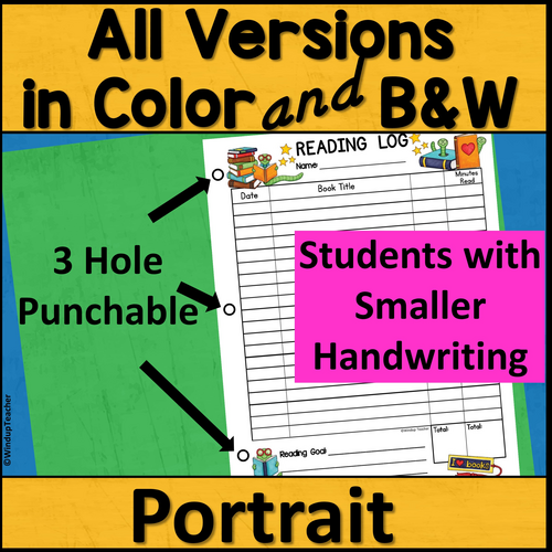 Bookworm Reading Log for Library, Media Center, or Classroom Teacher ...