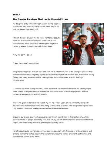 Functional Skills English Reading Test Worksheet | Teaching Resources