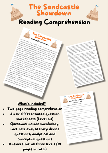 Summer End of Year Differentiated Reading Comprehension - The ...