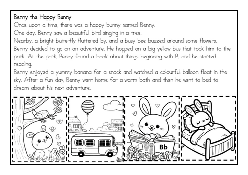 Benny the Happy Bunny and the Letter B | Teaching Resources