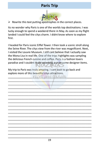 English Functional Skills - Level 1 - Punctuation Workbook | Teaching ...