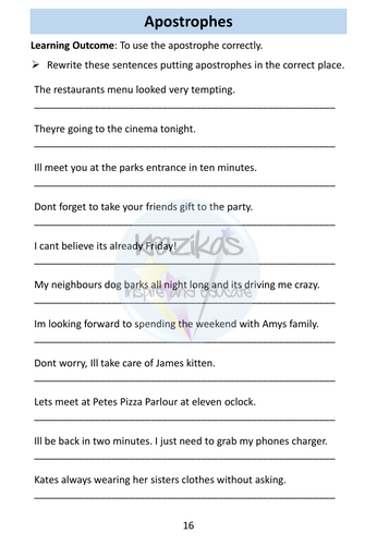 English Functional Skills - Level 1 - Punctuation Workbook | Teaching ...