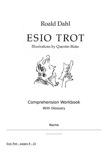 Esio Trot comprehension workbook | Teaching Resources