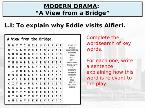 A View from the Bridge SOW | Teaching Resources