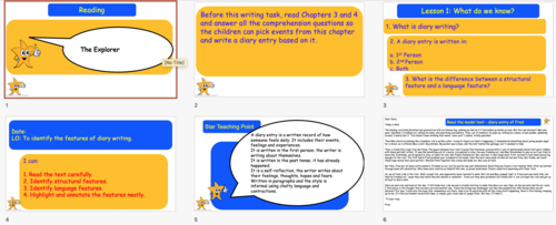 The Explorer by Katherine Rundell- diary entry of Fred based on Chapter ...