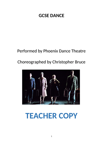GCSE Dance Anthology Work | Teaching Resources