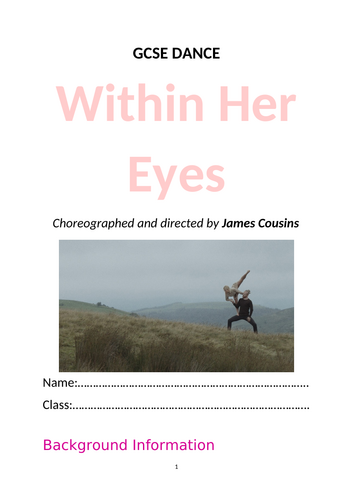 GCSE Dance Anthology Work | Teaching Resources