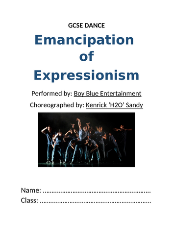 GCSE Dance Anthology Work | Teaching Resources