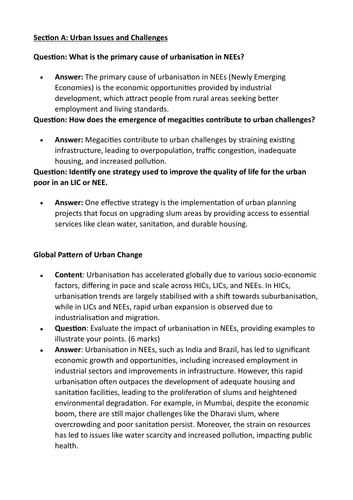 GCSE Geography Revision Paper 2 AQA | Teaching Resources GCSE Geography Revision Paper 2 AQA | Teaching Resources