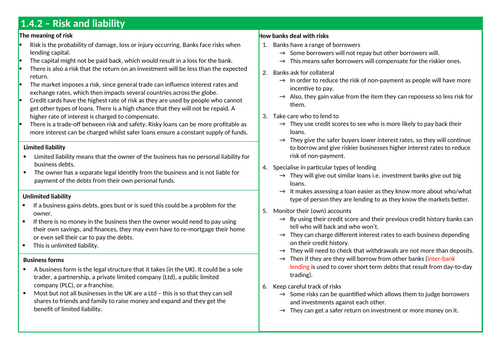 A-level Edexcel Economics B - 1.4 Notes | Teaching Resources