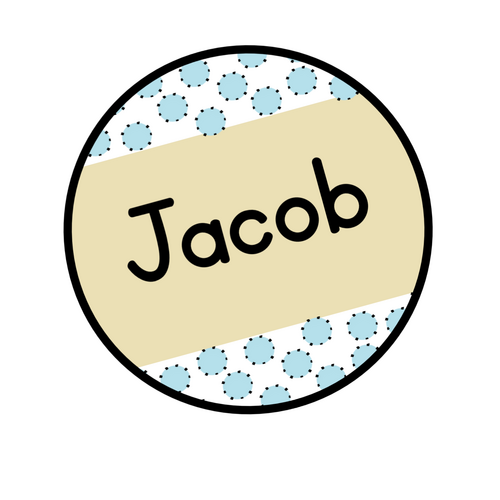 Student Name Tags Printable, Editable Circular Name Tags, Round Name ...