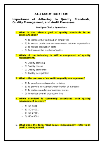 T Level Health A1 worksheet and end of topic test | Teaching Resources