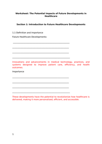T Level Health A2 worksheet and end of topic test | Teaching Resources