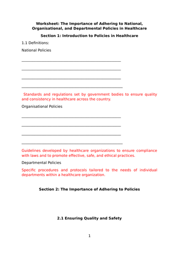 T Level Health A2 worksheet and end of topic test | Teaching Resources