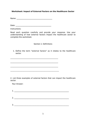 T Level Health A2 worksheet and end of topic test | Teaching Resources
