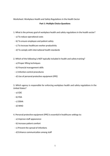 T level health A4 end of topic tests and worksheets | Teaching Resources