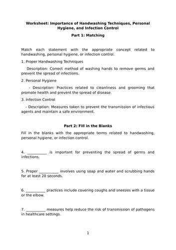 T level health A10 end of topic tests and worksheets | Teaching Resources