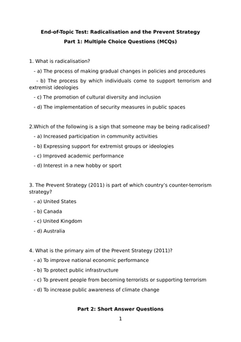 T level health A11 end of topic tests and worksheets | Teaching Resources