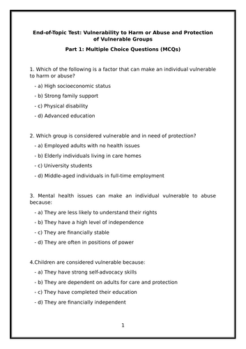 T level health A11 end of topic tests and worksheets | Teaching Resources