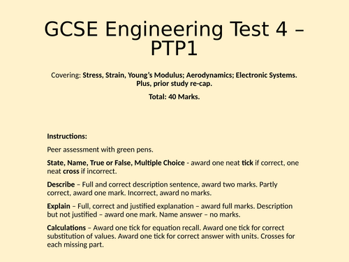 Engineering GCSE AQA - Interim tests for Student Progress Tracking ...