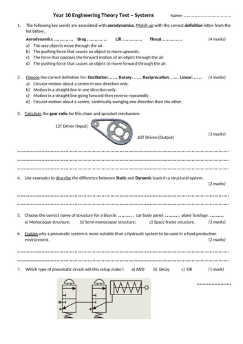 Engineering GCSE AQA - Interim tests for Student Progress Tracking ...