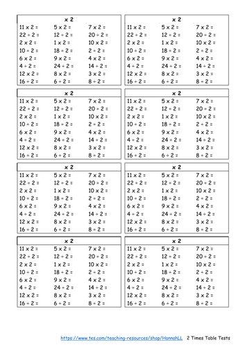 2s, 5s and 10s Times Table Tests, Answers and Intervention Bundle ...