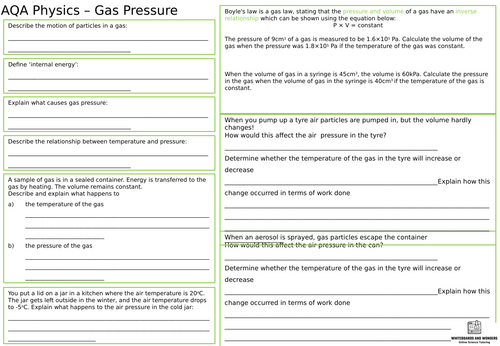 AQA - PMM - Gas Pressure | Teaching Resources