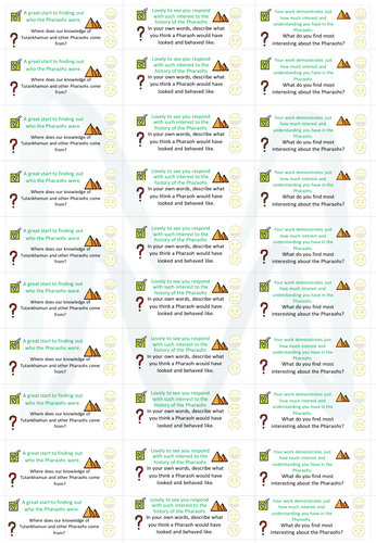 Instant Feedback Sheets Full Unit - Ancient Egypt | Teaching Resources