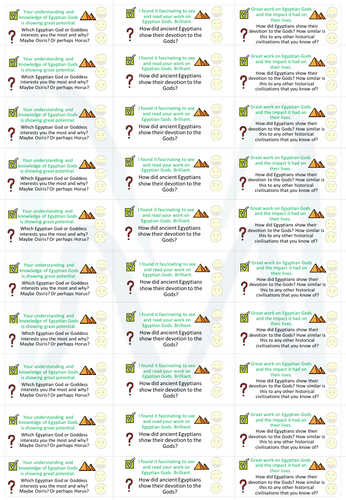 Instant Feedback Sheets Full Unit - Ancient Egypt | Teaching Resources