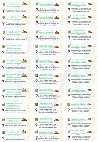 Instant Feedback Sheets Full Unit - Ancient Egypt | Teaching Resources