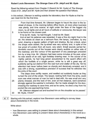 GCSE English - Jekyll & Hyde Model Essay | Teaching Resources