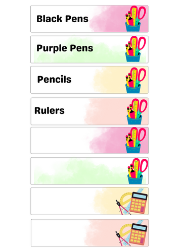 Classroom Drawer Labels (inc blank labels) | Teaching Resources