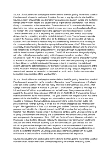 Cold War AQA 2R Marshall Plan and Essay | Teaching Resources