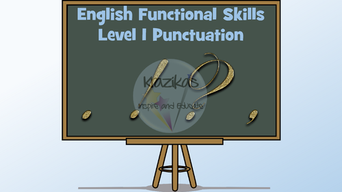 English Functional Skills - Level 1 - Punctuation | Teaching Resources