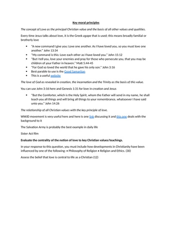 Revision notes for Edexcel Christianity | Teaching Resources