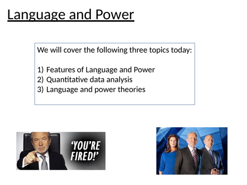 A Level English Language Occupation and Power | Teaching Resources