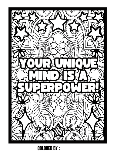 Neurodiversity Affirming Saying, Printable Word Wall, No Prep ...