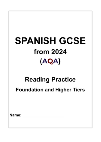 Reading Workbook Spanish GCSE from 2024 (Foundation and Higher) reading ...