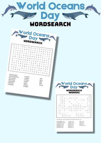 World Oceans Day Bundle - End of Year English Activities | Teaching ...