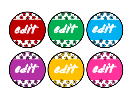Printable Bright Flower Student Name Labels, Editable Cubby Labels ...