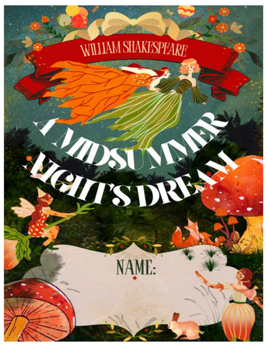 'A MIDSUMMER NIGHT'S DREAM': PUPIL WORKBOOK - LA or SEND | Teaching ...